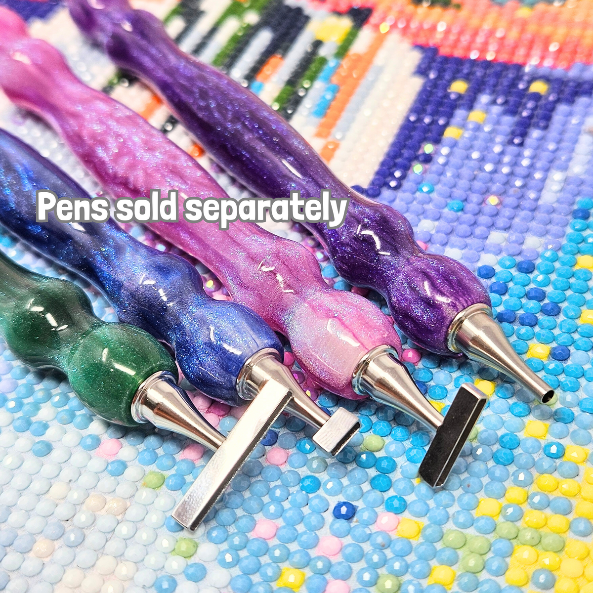 SILVER Thin Screw In Metal Multi-Placer Tips (Set) for Diamond Paintin ...